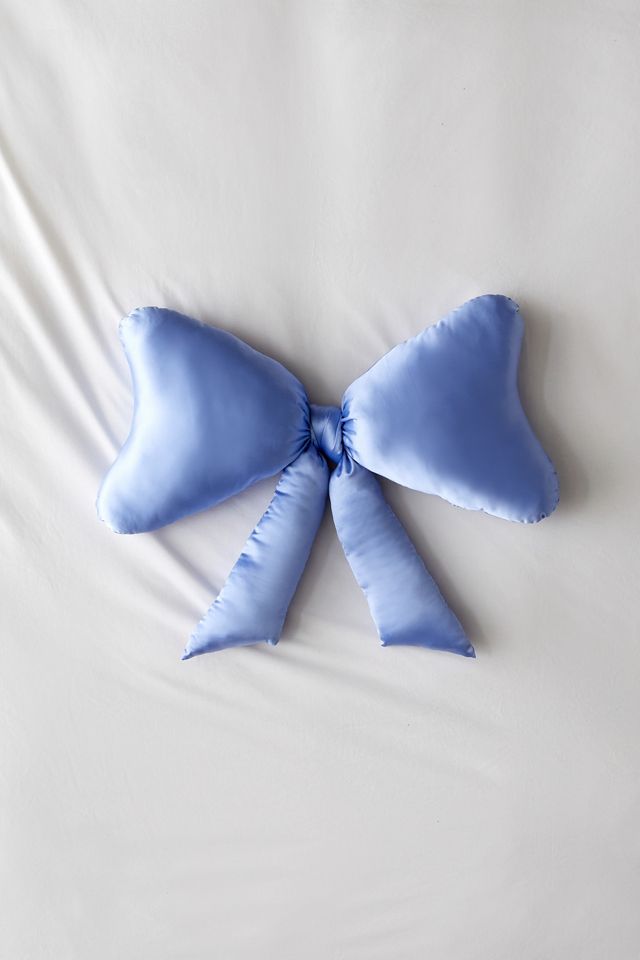 Big Bow Satin Throw Pillow | Urban Outfitters