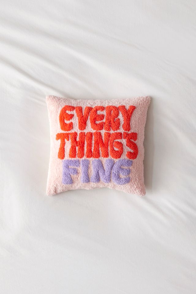 Everything’s Fine Throw Pillow | Urban Outfitters