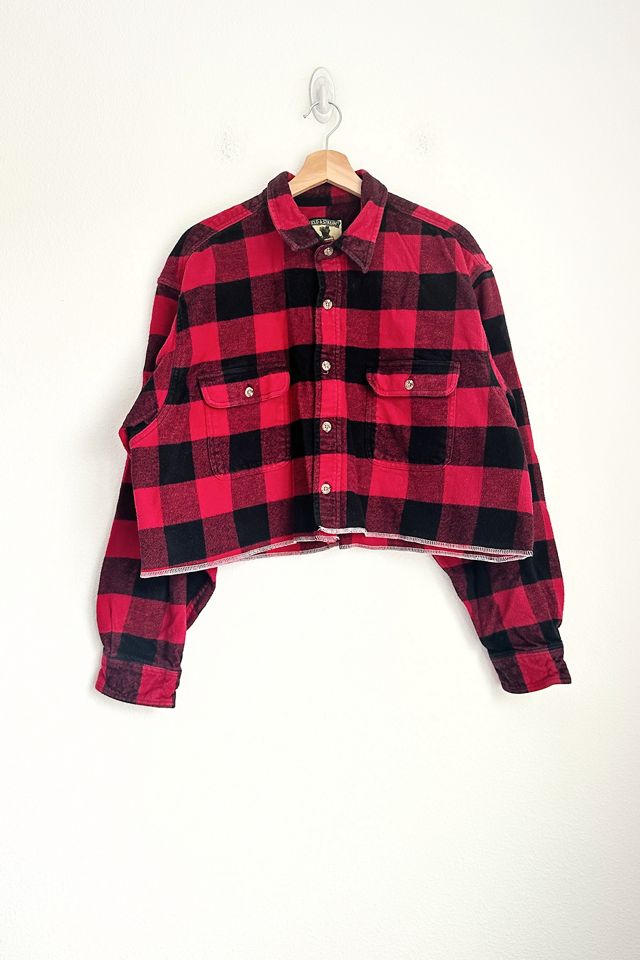 Vintage Reworked Cropped Flannel | Urban Outfitters