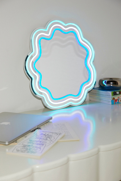 Wiggle LED Neon Mirror | Urban Outfitters
