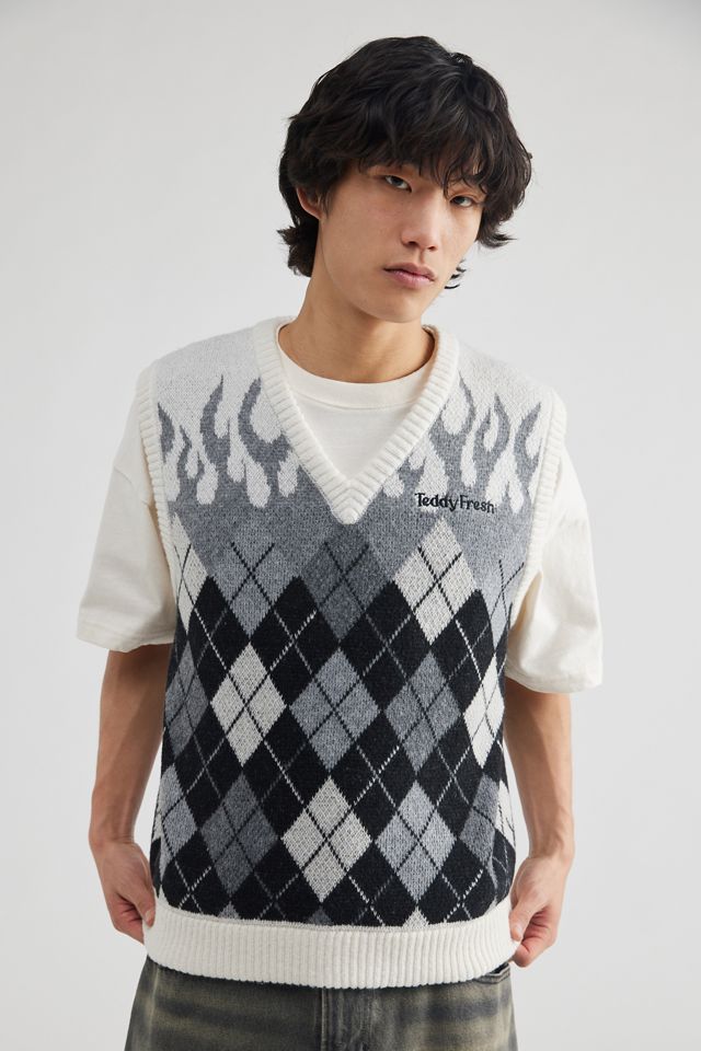 Teddy Fresh In Flames Sweater Vest | Urban Outfitters