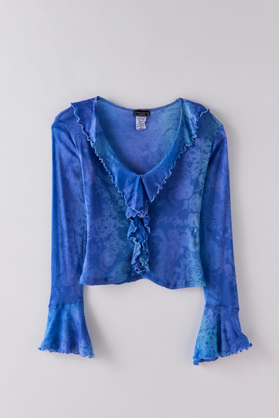 Vintage Mesh Ruffle Top | Urban Outfitters