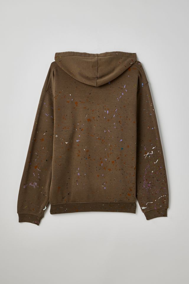 Vintage Carhartt Paint Splatter Full Zip Hoodie Sweatshirt | Urban ...