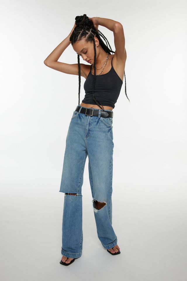 Abrand A 94 High And Wide Slit Knee Jean | Urban Outfitters