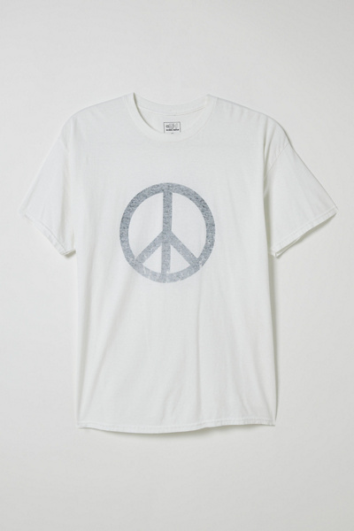 UO Reverse Burned Through Peace Graphic Tee | Urban Outfitters
