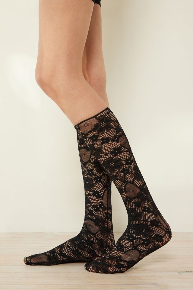 Lace Tall Sock | Urban Outfitters