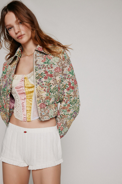 Kimchi Blue Evelyn Cropped Bomber Jacket | Urban Outfitters