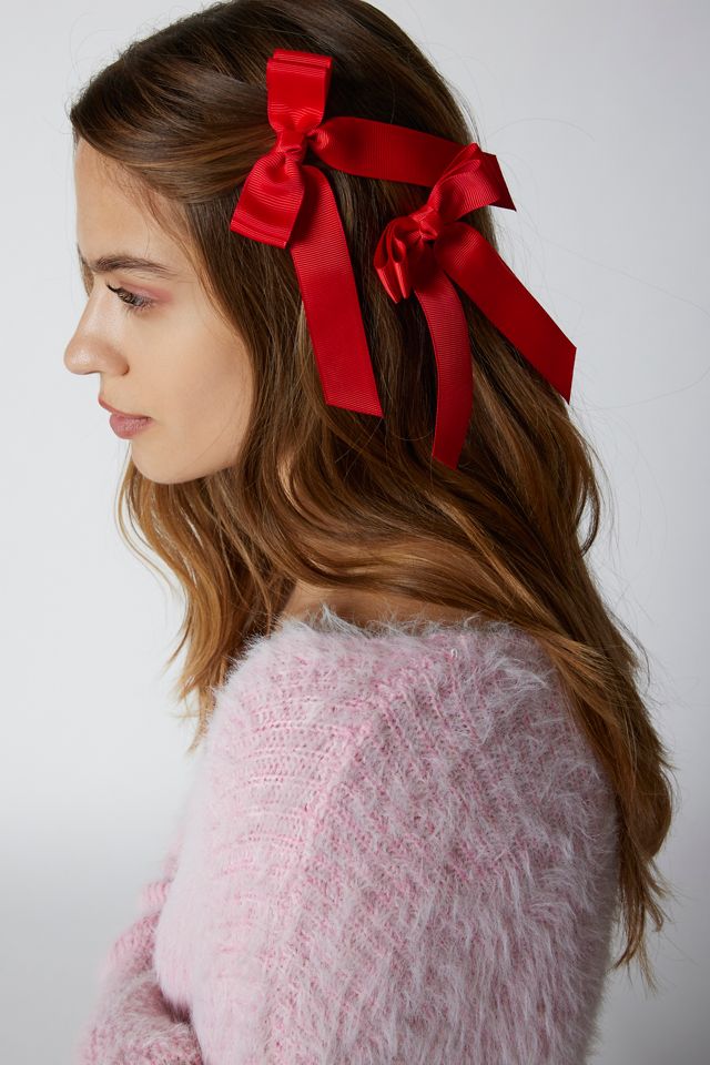 Mini Grosgrain Ribbon Hair Bow Set | Urban Outfitters