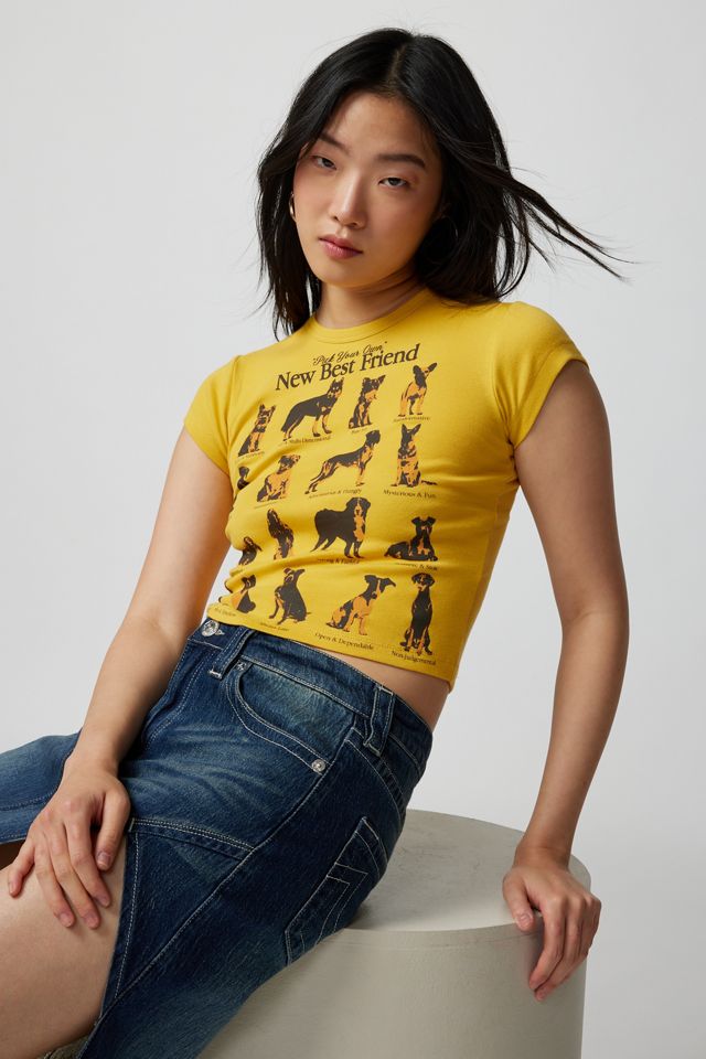 Your Best Friend Dog Breeds Cropped Baby Tee | Urban Outfitters