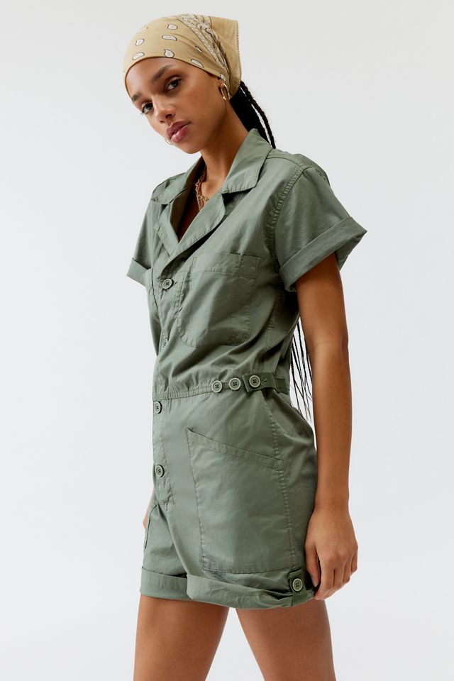 Pistola Parker Short Sleeve Utility Romper | Urban Outfitters