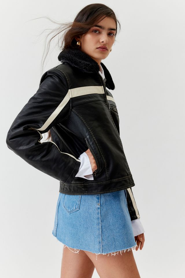 UO Mavis Faux Leather Jacket | Urban Outfitters