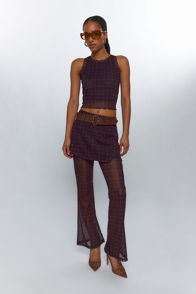 X-girl Plaid Sheer Tank Top | Urban Outfitters Canada