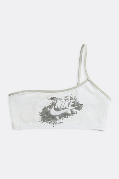 Frankie Collective Rework Nike One Shoulder Bra Top 041 | Urban Outfitters