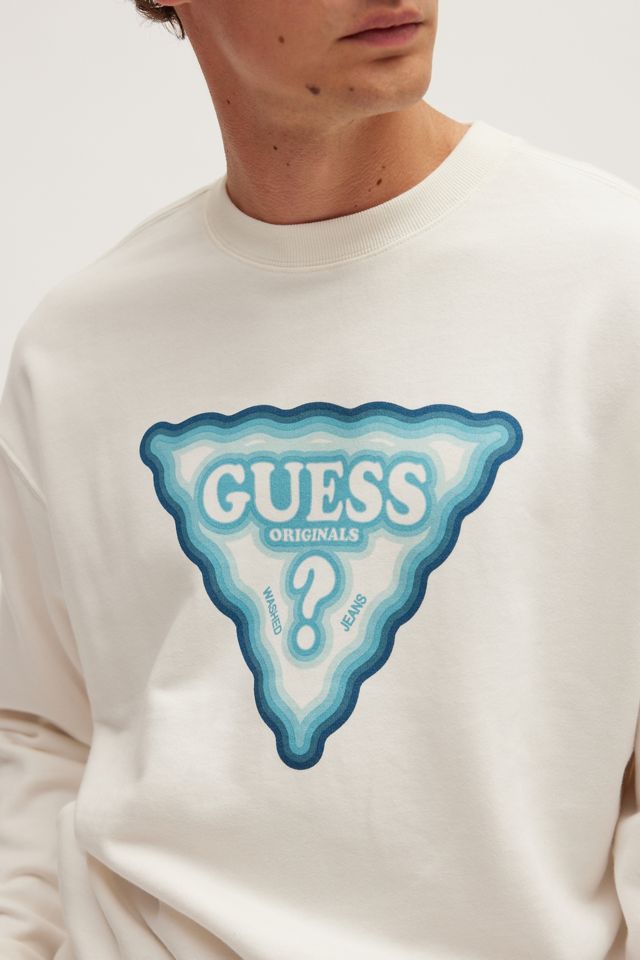GUESS ORIGINALS Multicolor Triangle Logo Crew Neck Sweatshirt | Urban ...