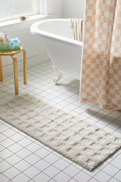 Grid Runner Bath Mat | Urban Outfitters