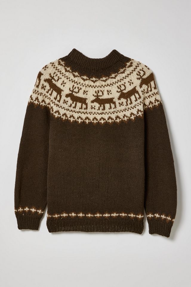 Vintage Moose Fair Isle Sweater | Urban Outfitters