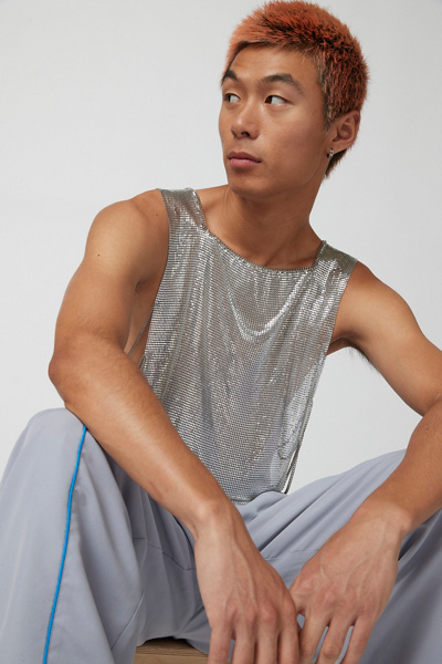 Troye Metal Tank Top | Urban Outfitters