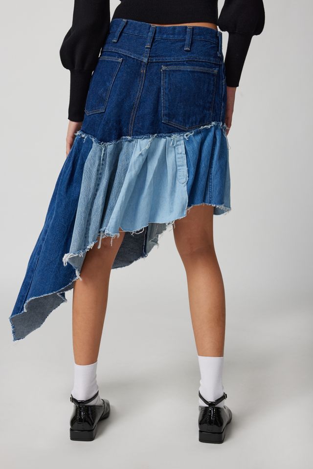 Urban Renewal Re/Creative Remade Asymmetric Denim Ruffle Skirt | Urban ...