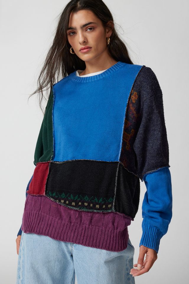 Urban Renewal Re/Creative Remade Multi Patch Sweater | Urban Outfitters