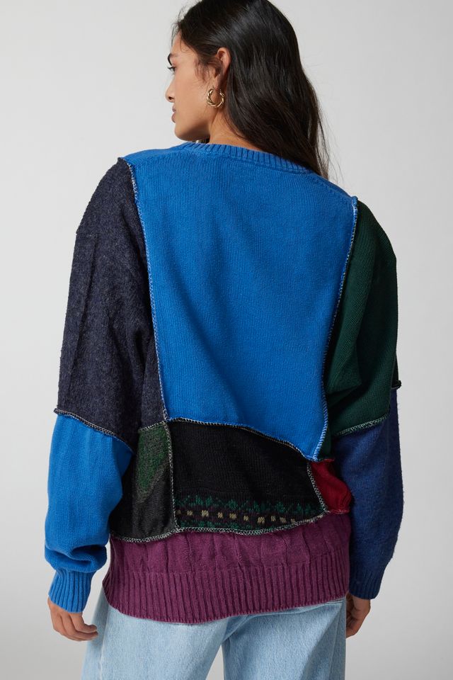 Urban Renewal Re/Creative Remade Multi Patch Sweater | Urban Outfitters