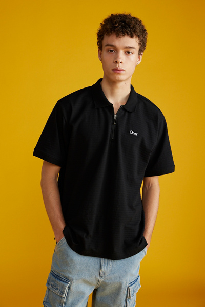 OBEY Escape Zip Polo Shirt | Urban Outfitters