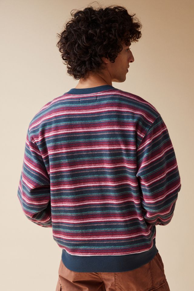 UO Reverse Stripe Crew Neck Sweatshirt | Urban Outfitters