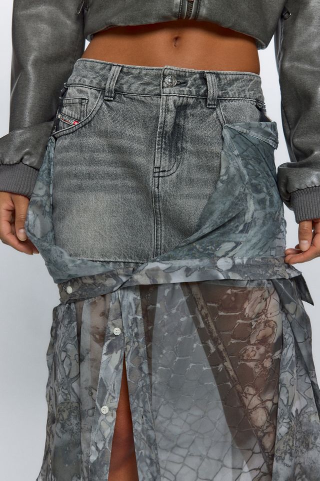 Diesel O-Jeany Layered Denim Mini Skirt | Urban Outfitters