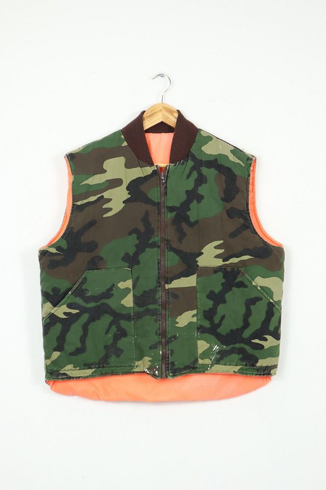 Vintage Distressed Camo Vest | Urban Outfitters