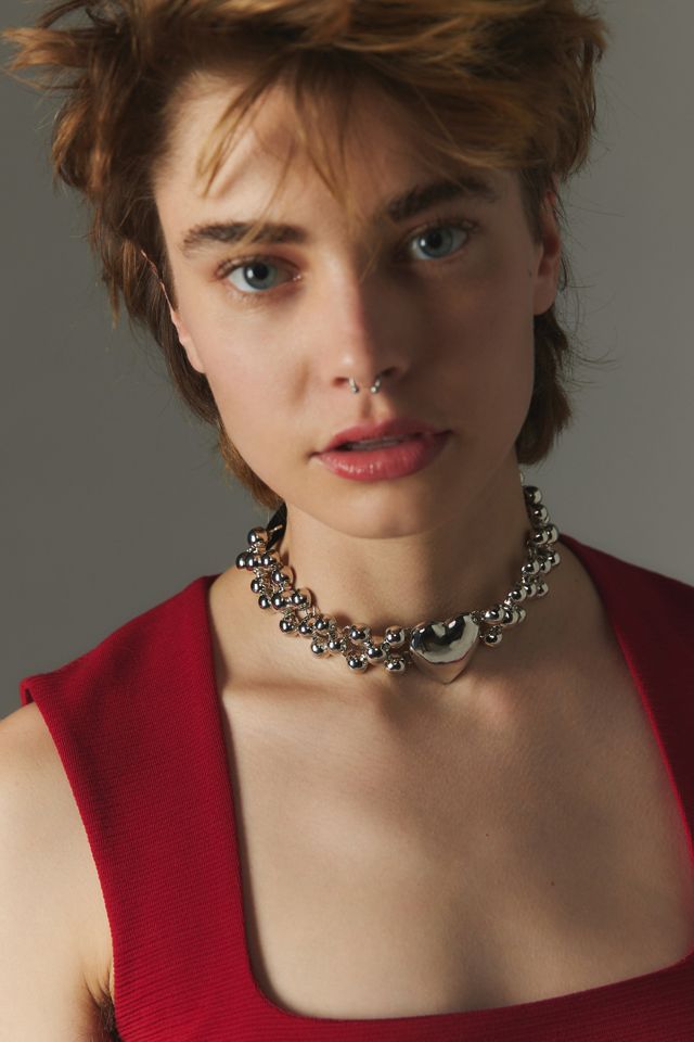 Statement Heart Choker Necklace | Urban Outfitters