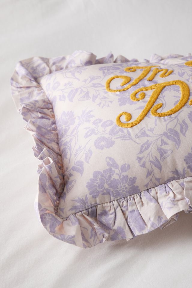 Text Ruffle Bolster Pillow | Urban Outfitters Canada