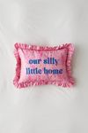 Text Ruffle Bolster Pillow | Urban Outfitters