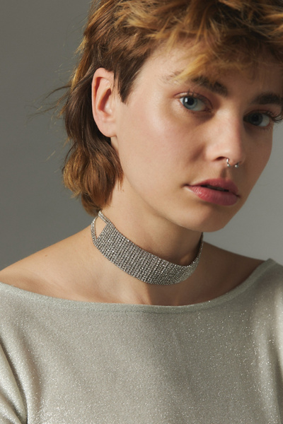 Statement Rhinestone Mesh Choker Necklace | Urban Outfitters