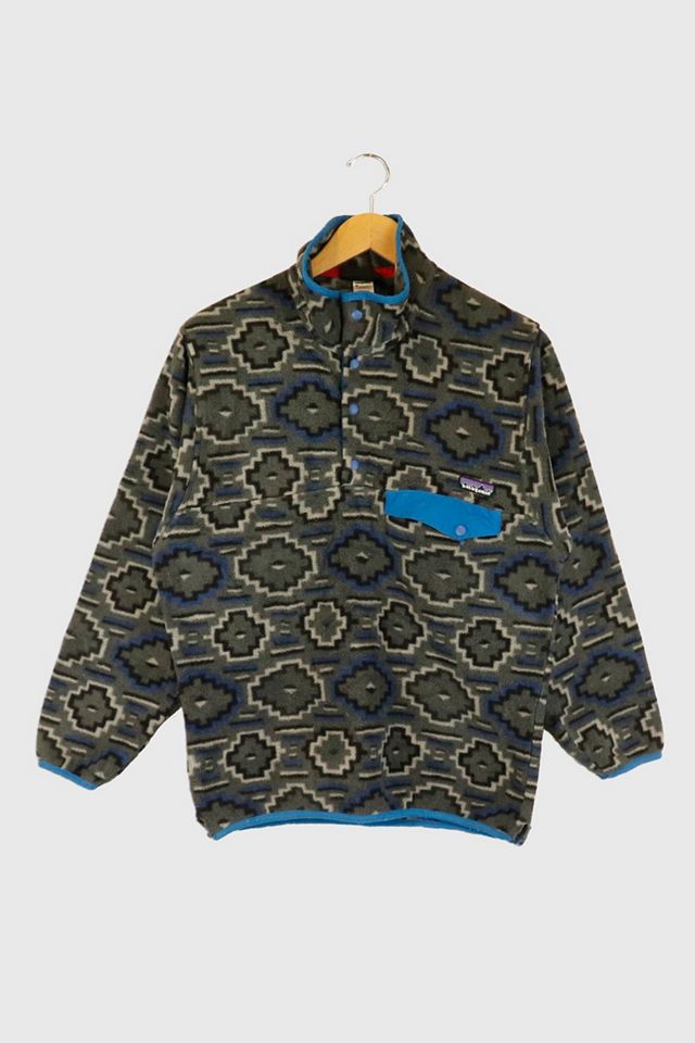 Vintage Patagonia Patterned Quarter Button Up Sweatshirt | Urban Outfitters