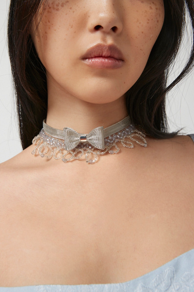 Mesh Bow Choker Necklace | Urban Outfitters