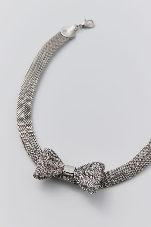 Mesh Bow Choker Necklace | Urban Outfitters
