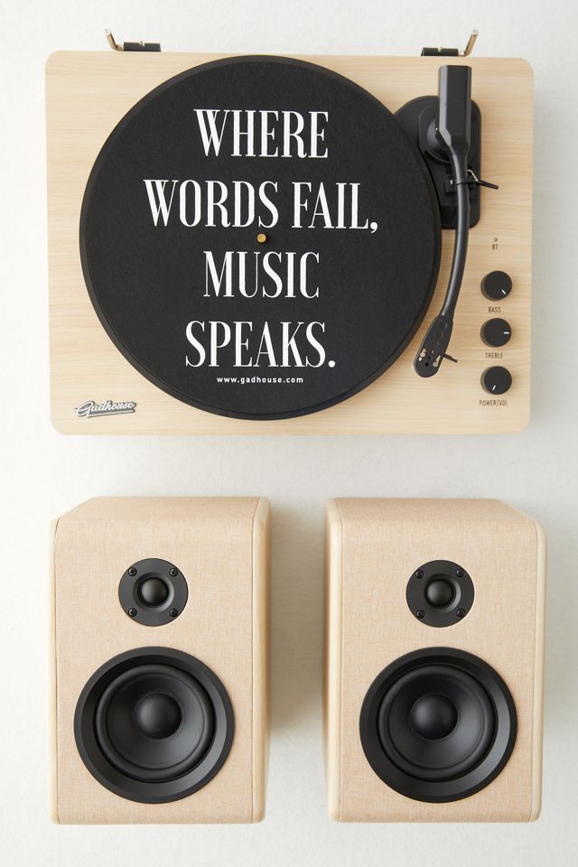 Gadhouse Dean Shelf System Turntable & Speaker Set | Urban Outfitters