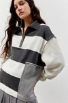 BDG Saylor Spliced Quarter-Zip Sweatshirt | Urban Outfitters