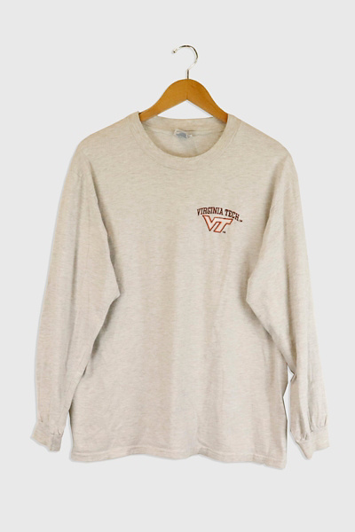 Vintage Virginia Tech Embroidered Logo Longsleeve T Shirt | Urban ...