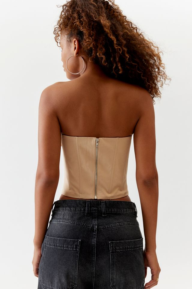 BY.DYLN Kayla Buckle Corset Top | Urban Outfitters Canada
