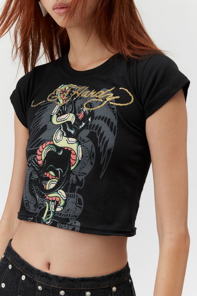 Ed Hardy Panther Baby Tee | Urban Outfitters