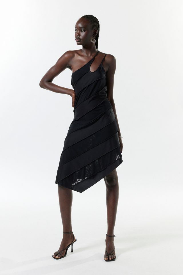 Silence + Noise Juliet Asymmetrical One-Shoulder Midi Dress | Urban ...