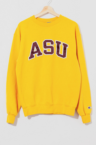 Vintage Y2K Distressed Champion ASU Embroidered Spell Out Sweatshirt ...