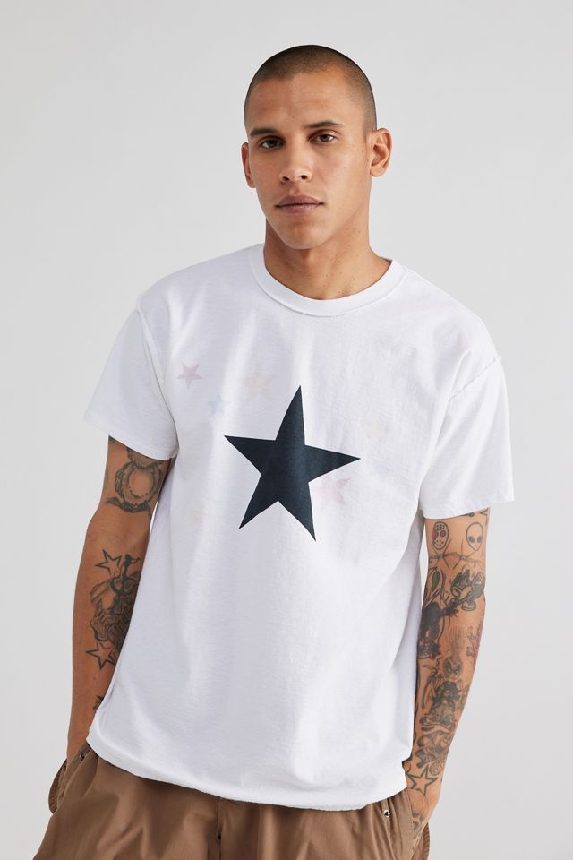 Reversible Burn Through Star Tee | Urban Outfitters