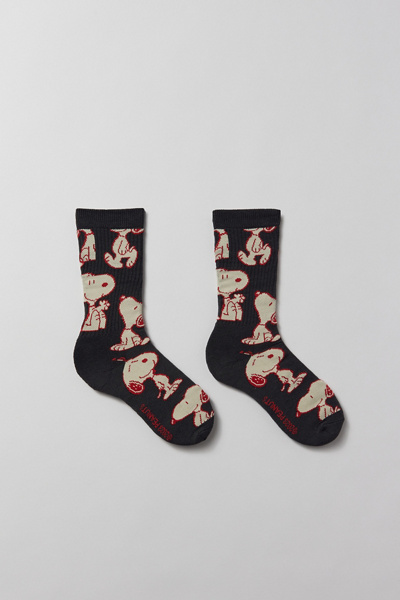 Peanuts Snoopy All Over Print Crew Sock | Urban Outfitters