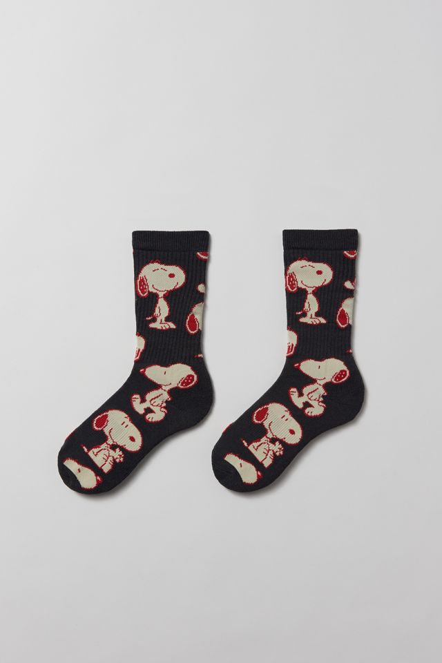 Peanuts Snoopy All Over Print Crew Sock | Urban Outfitters