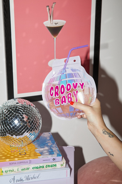 NPW Drinking Buddies Disco Pouch & Straw Set | Urban Outfitters