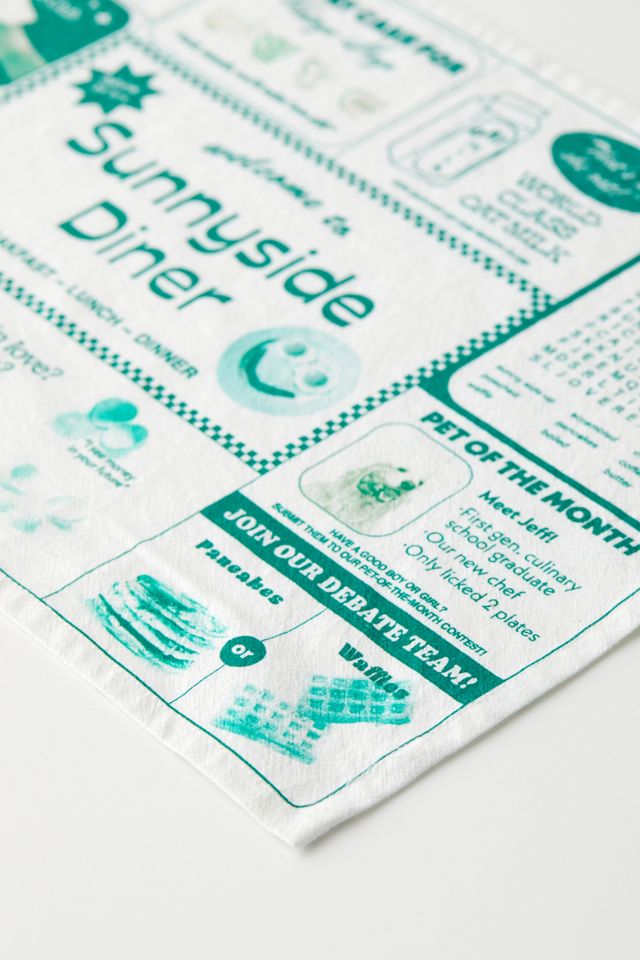 Sunny Side Up Diner Tea Towel Set | Urban Outfitters Canada