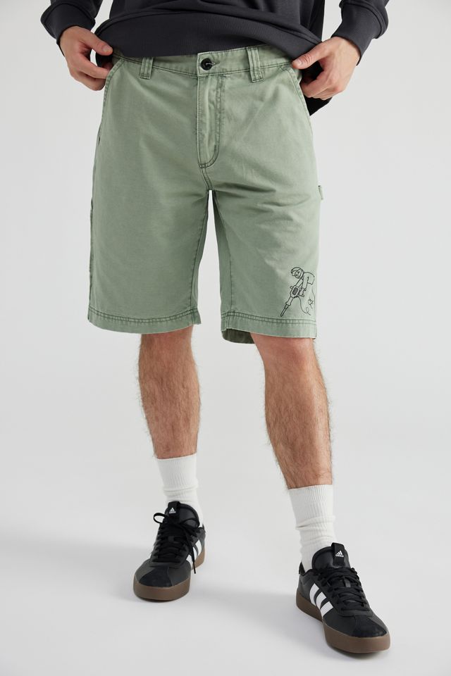 CAT Workman Doodles Twill Short | Urban Outfitters
