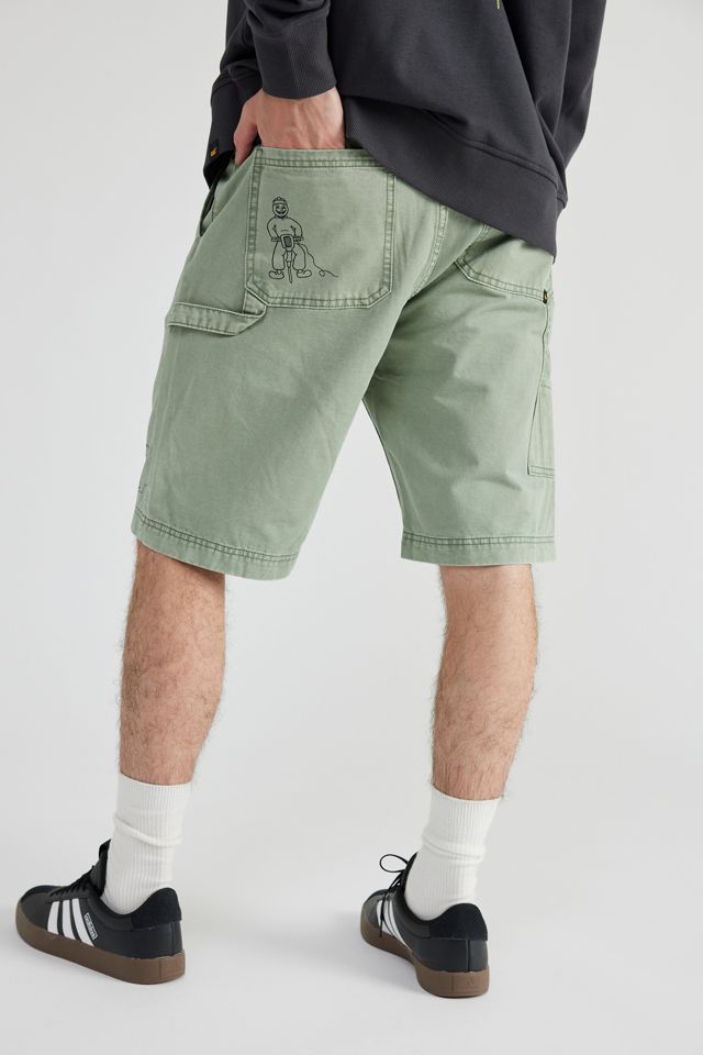 CAT Workman Doodles Twill Short | Urban Outfitters