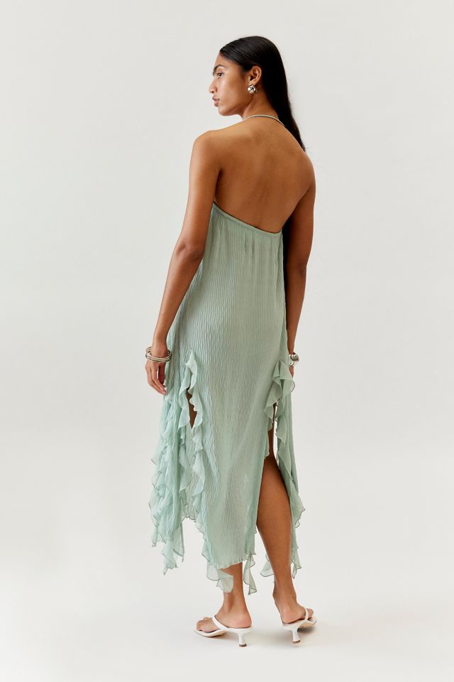 Basic Pleasure Mode Lithium Ruffle Slip Dress | Urban Outfitters
